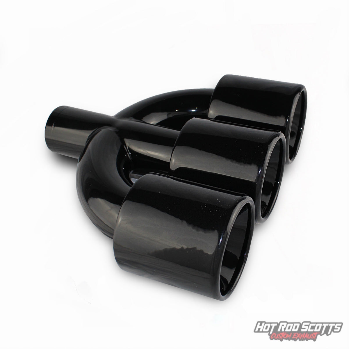 4 inch. Gloss black rolled edge triple exhaust tips – HotRodScottsONLINE